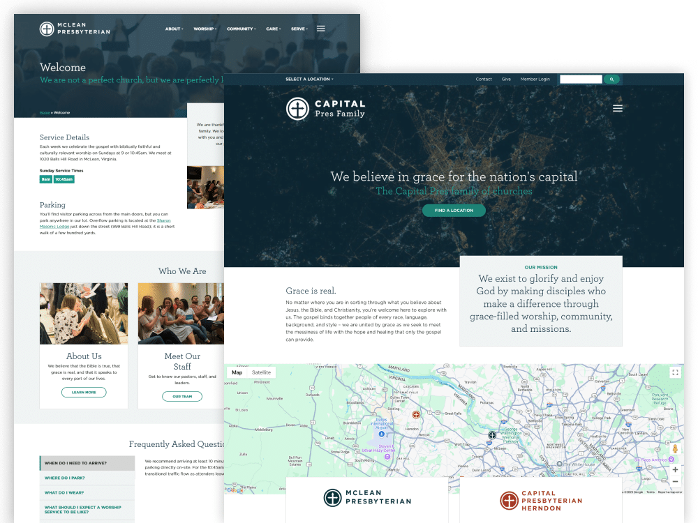 Capital Pres Family - Multisite Church Website Case Study - Landslide Creative
