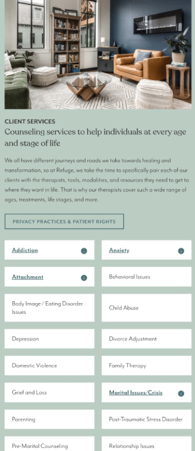 The Refuge Center - Nonprofit Website Redesign Case Study - Landslide ...