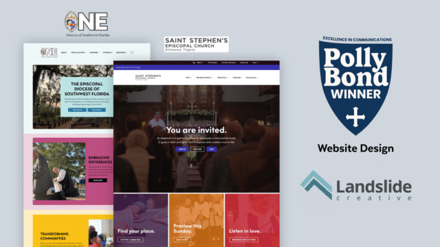 Polly Bond Awards for Episcopal Website Design - Landslide Creative